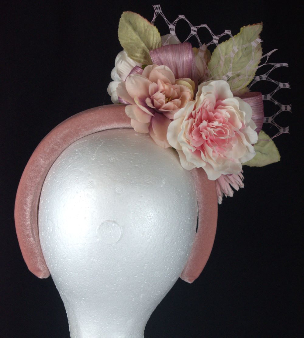 PALE PINK floral headband – Beautiful Fascinators