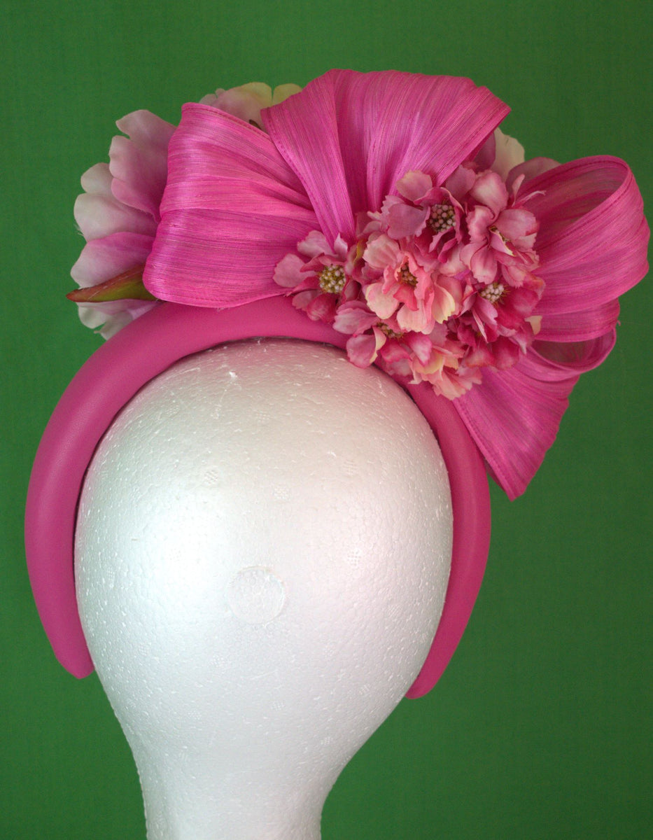 Fuschia HOT PINK floral headband – Beautiful Fascinators